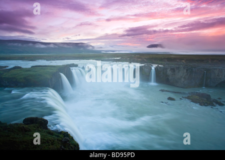 Sunset at Godafoss Waterfall, Iceland Stock Photo - Alamy