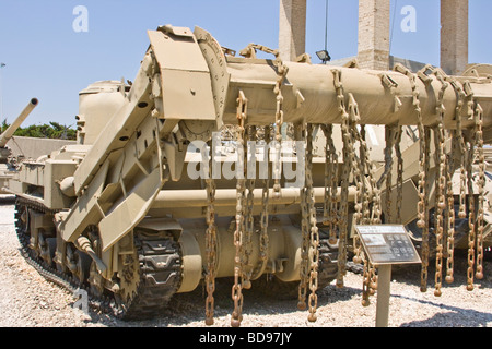 Sherman Tank M4A4 Crab Mk two at the Israeli Armored Corps Museum at ...