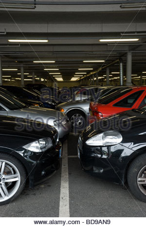 Empty parking bays in a multi storey car park Stock Photo - Alamy