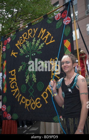 Pagans hold a Pagan Pride Parade in London in their Beltane Bash ...