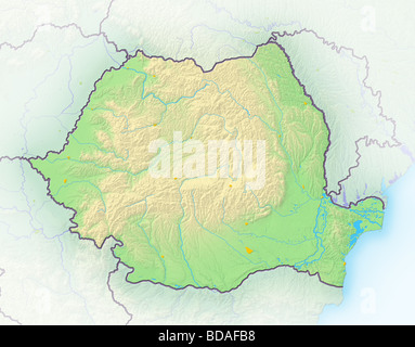 Map of Romania Stock Photo - Alamy