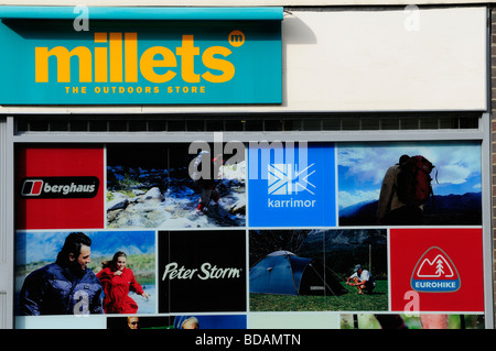 The Millets outdoor shop store in Ipswich , Suffolk , England , Britain ...