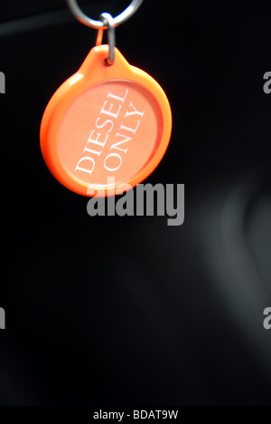 Diesel Only Key ring on car key Stock Photo - Alamy
