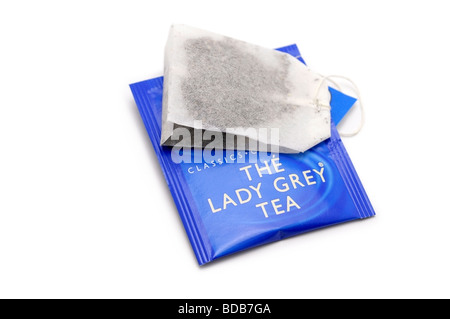 Lady Grey teabag tea bag from Twinings isolated on white background ...