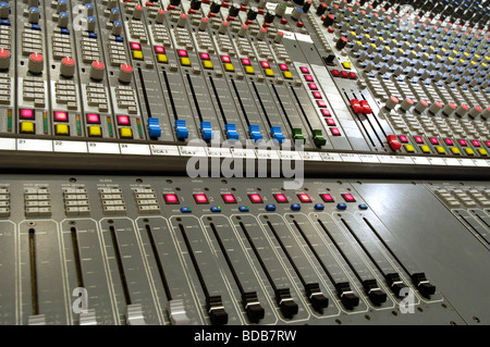 Details of a large sound desk in theatre Stock Photo - Alamy