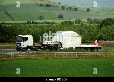 Truck carrying a load of radioactive nuclear material in a flask a ...