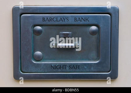 Barclays bank night safe deposit box, Rye, East Sussex, UK Stock Photo ...