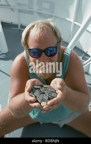 Gold coins recovered from the shipwreck "Las Maravillas", a Spanish ...