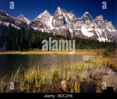 The Ramparts from Amethyst Lake in the Tonquin Valley Jasper National ...