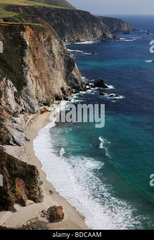 The Big Sur cliffs along the California coast offer dramatic views of ...