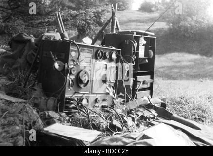 Military equipment of the second world war. Headlight on a WWII tank ...