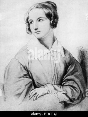 Luise Hensel, 1798-1876, a German religious author and poet Stock Photo ...
