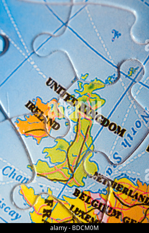Jigsaw map of UK Stock Photo - Alamy
