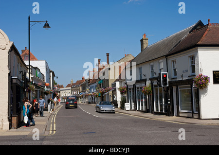 UK England Suffolk Saxmundham High Street Bell Hotel Stock Photo - Alamy