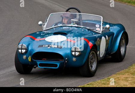 1964 AC Cobra endurance racer with driver Jack Sears at Goodwood ...