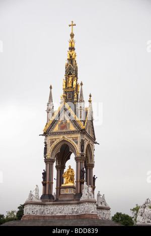 The Albert Memorial gold statue near the Royal Albert Hall, London ...