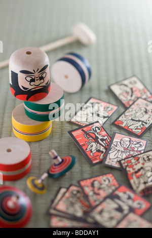 The spinning top is a traditional Japanese toy.The peg top is a popular ...