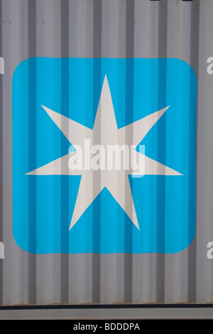 'Maersk' containers (with star Stock Photo - Alamy