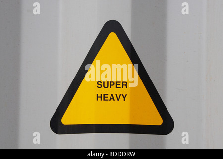 warning sign 'Super Heavy' Stock Photo - Alamy