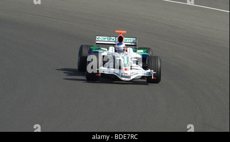 The front wing of a Honda F1 racing car captured at the Circuit Gilles ...