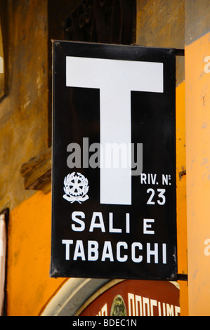 Italian Tobacconist Sign Stock Photo - Alamy