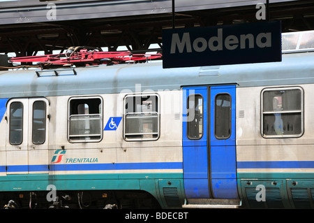 Italian Railways train - "Trenitalia" - at Modena Station, Italy Stock ...
