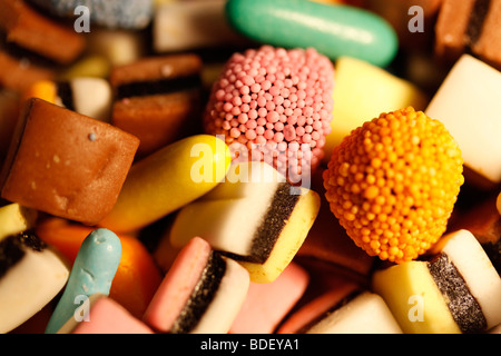 Colorful liquorice all sorts sweets Stock Photo - Alamy