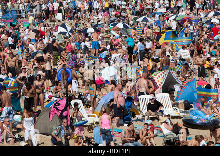 Crowded Bournemouth beach, England, UK Stock Photo - Alamy