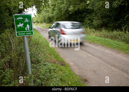 Quiet Lane Sign in a rural lane Stock Photo - Alamy