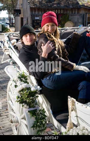 Cheerful woman with horse outdoors, ride lesson Stock Photo - Alamy