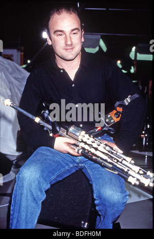 DAVY SPILLANE - Irish musician with his uillean pipes in 1995 Stock ...