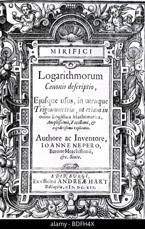 Title page of Scottish mathematician John Napier 's (1550-1617 ...