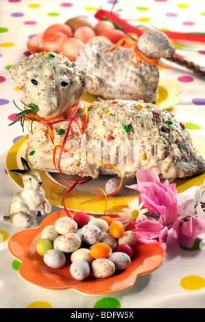 Easter lamb cake traditional czech food isolated on white background ...