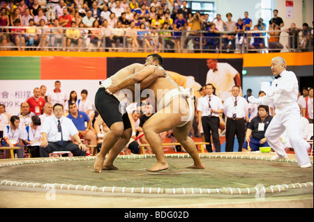 Sumo Wrestling, World Games, Kaohsiung, Taiwan, July 18, 2009 Stock ...