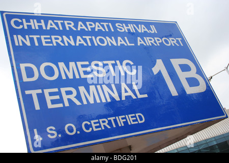 Mumbai Airport Domestic Terminal 1B Sign Signage Stock Photo - Alamy