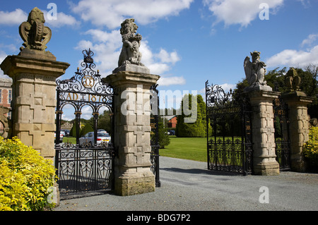 Gates to Crewe Hall in Crewe UK Stock Photo - Alamy