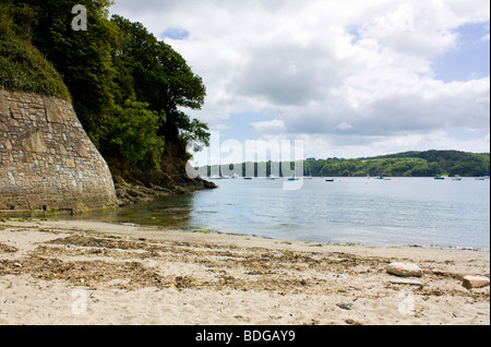 On The Riverside beach at Durgan, Cornwall, England, UK Stock Photo - Alamy