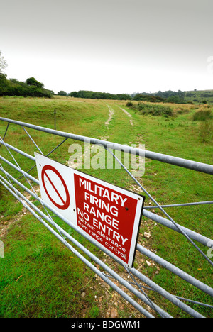 Military sign on the ranges at Lulworth army range Stock Photo - Alamy