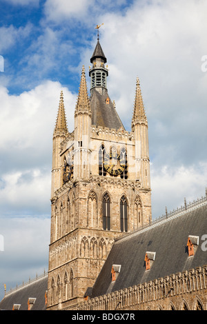 The Belfry Tower and the Cloth Hall in the Market Square, Bruges ...