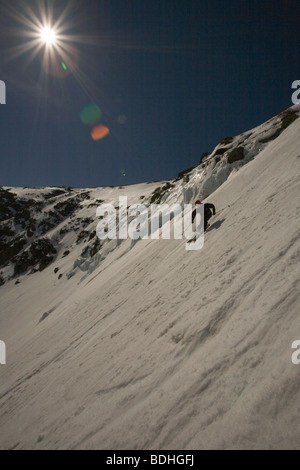 Skiing Tuckerman Ravine on Mt. Washington in the White Mountains of New ...