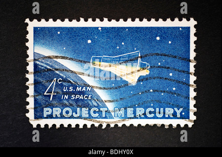 'Project Mercury' 4 cents U.S. Postage Stamp issued on 20 February 1962 ...