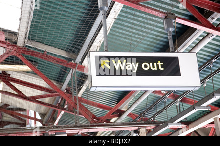 way out sign, London Underground, London, UK Stock Photo - Alamy