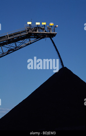 Black Coal Mining, Stockpiling Coal Stock Photo - Alamy