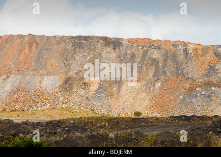 Spoil left by open cast coal mining at the abandoned Westfield mine in ...