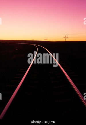 electric power lines at sunset Stock Photo - Alamy