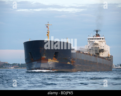 Lake Freighter heading up the Saint Clair River towards Lake Huron ...