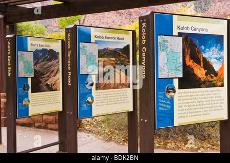 Interpretive display at the visitor center, Canyons of the Ancients ...