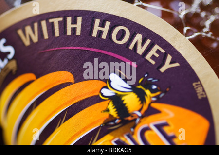 Waggle Dance beer label closeup Stock Photo - Alamy