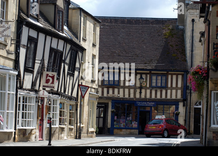Market Town of Winchcombe showing old and historic buildings Cotswolds ...