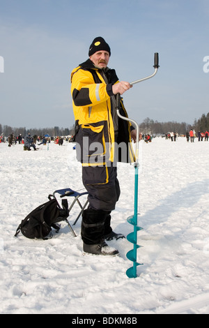 Ice Fishing Competition Goldfish on Lake Pühajärv, Valga County ...